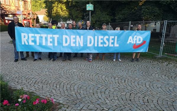AfD demonstriert gegen Diesel-Fahrverbote und Klimaschutz-Politik